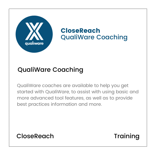 CloseReach QualiWare Coaching